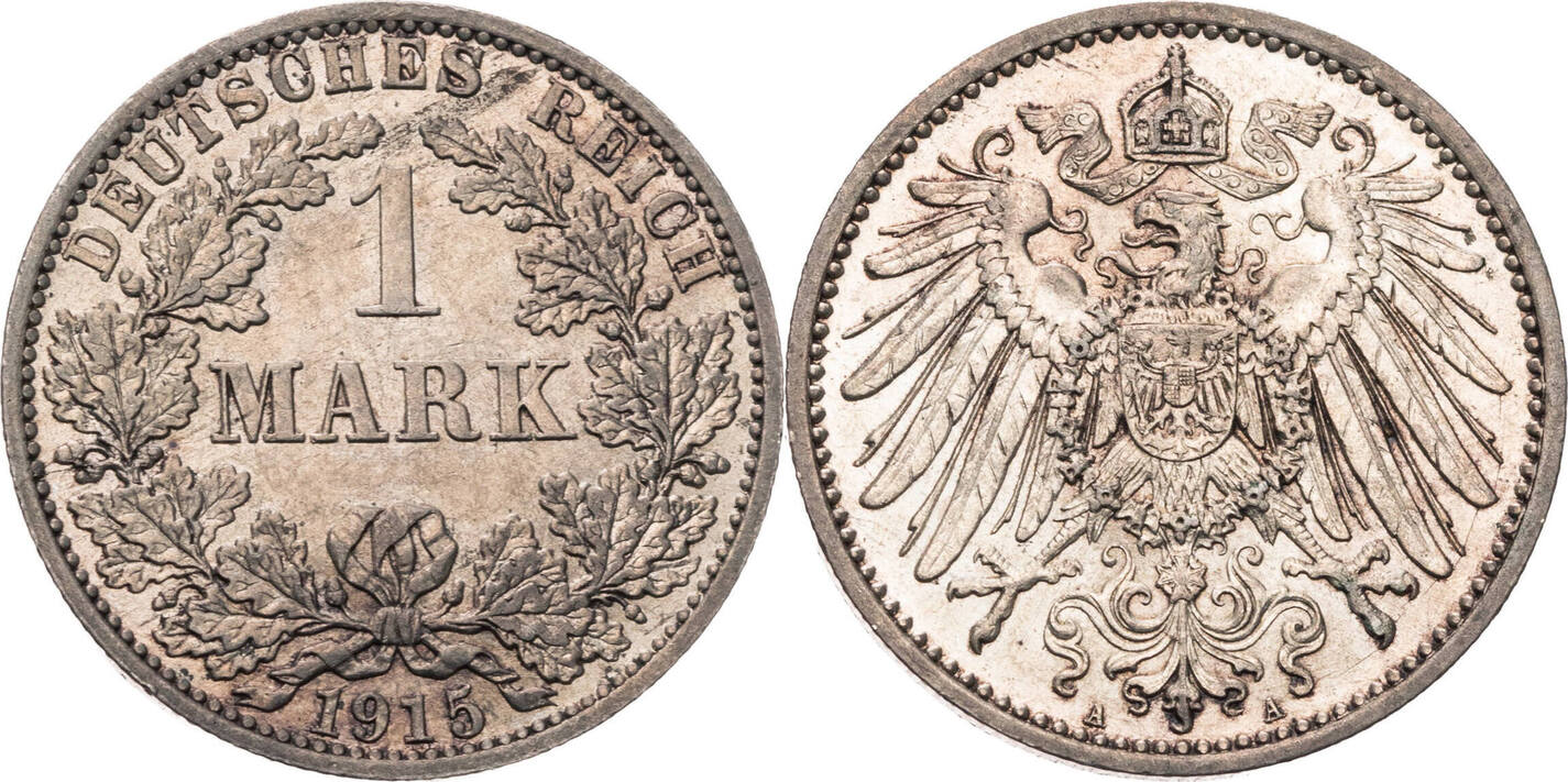 Kaiserreich 1 Mark 1915 A Kursmünze (1891-1916) vz | MA-Shops