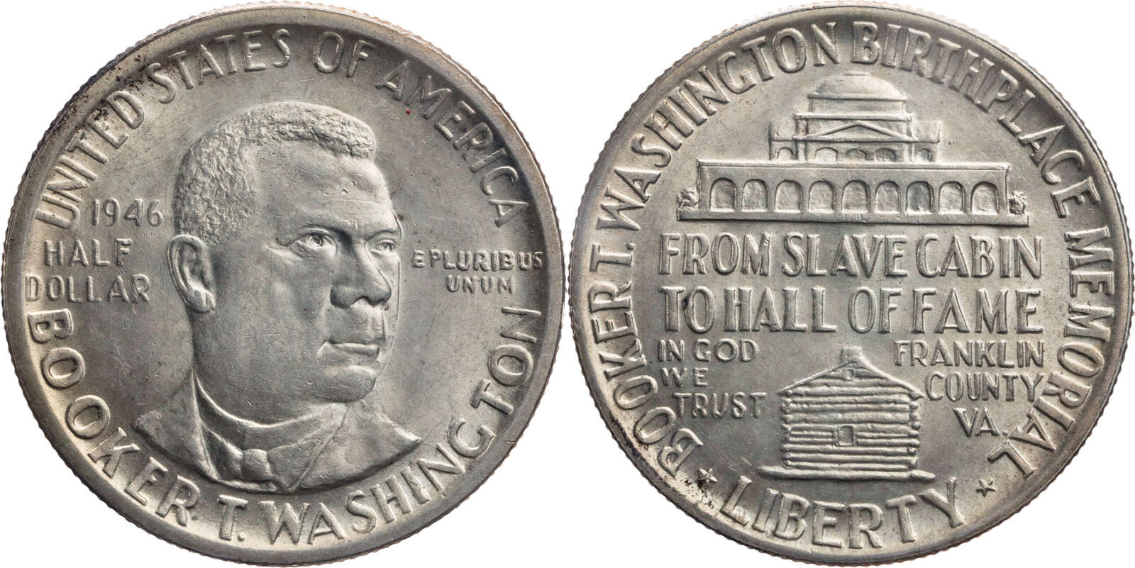USA ½ Dollar 1946 Booker T. Washington Memorial ss-vz, Kratzer | MA-Shops