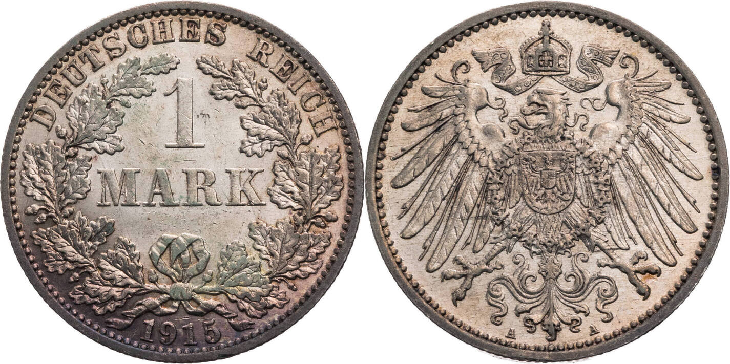 Kaiserreich 1 Mark 1915 A Kursmünze (1891-1916) vz, Kratzer | MA-Shops