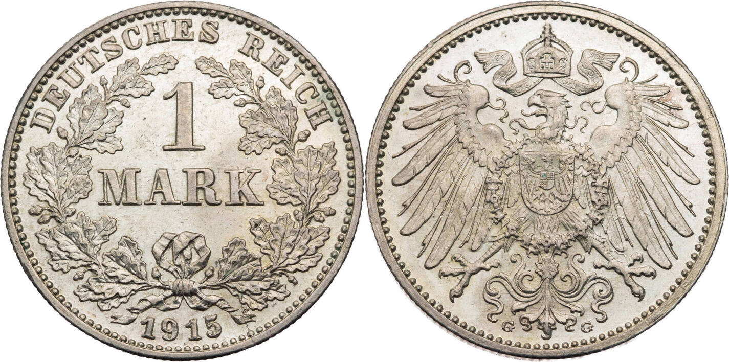 Kaiserreich 1 Mark 1915 G Kursmünze (1891-1916) vz | MA-Shops