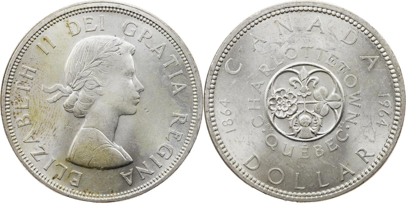 Kanada 1 Dollar 1964 Quebec Charlottetown Elisabeth II Vz MA Shops kanada-1-dollar-1964-quebec-charlottetown-elisabeth-ii-vz-ma-shops