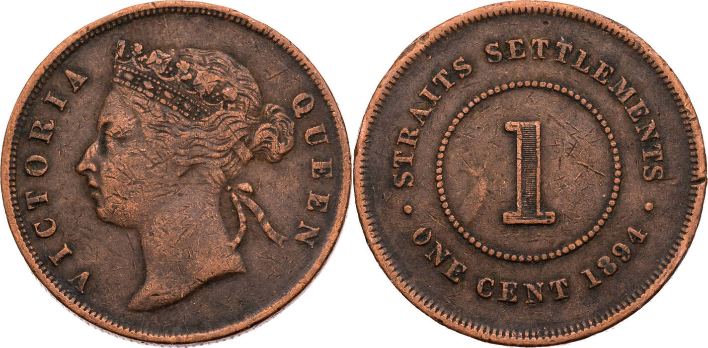 Malaysia, Strait Settlements 1 Cent 1891 Victoria (1837-1901) s-ss | MA-Shops