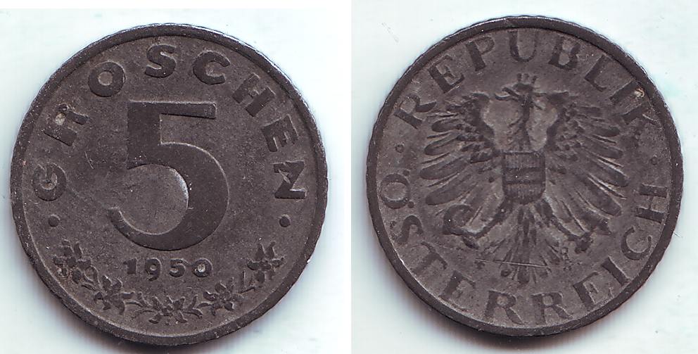 Österreich 1950 5 Groschen ss-vz | MA-Shops