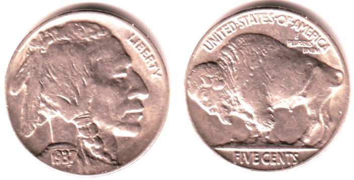 USA 5 Cents 1937 Indianer & Buffalo vz/st | MA-Shops