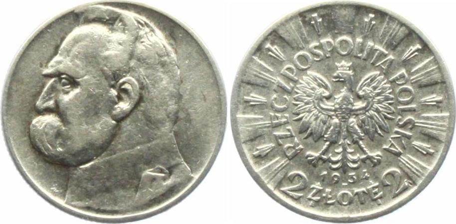 Polen 2 Zlote 1934 Jozef Pulsudski ss | MA-Shops