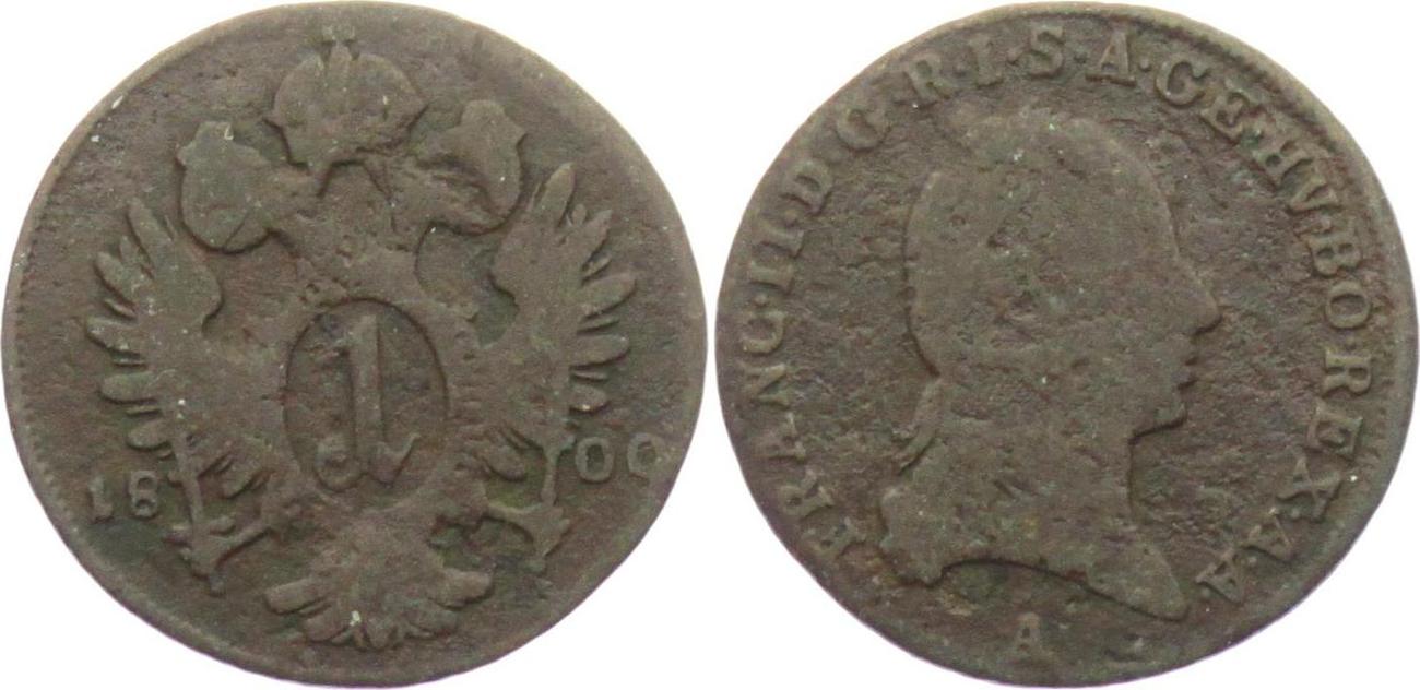 Haus Habsburg - Österreich - RDR 1 Kreuzer 1800 A Franz II. (I.) (1792 - 1835) s-ss | MA-Shops