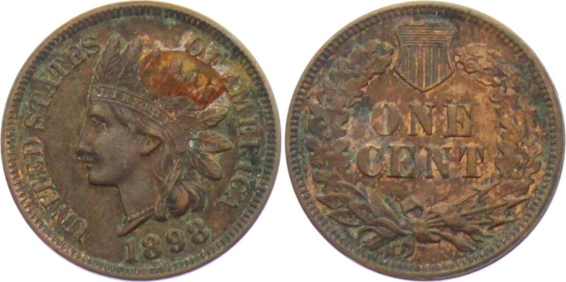 USA 1 Cent 1898 Indian Head (1859 - 1909) vz | MA-Shops