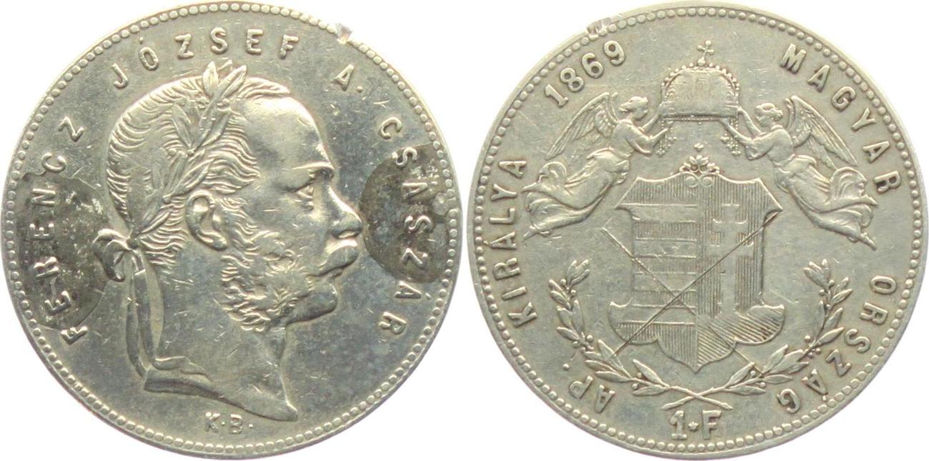 Österreich - Ungarn 1 Forint 1869 KB Franz Joseph I. (1848 - 1916) ss - Fsp. | MA-Shops