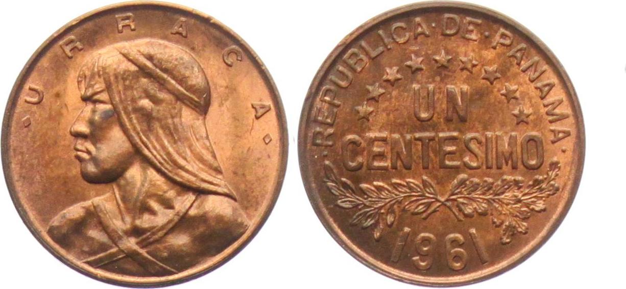 Panama 1 Centesimo 1961 Urraca st | MA-Shops