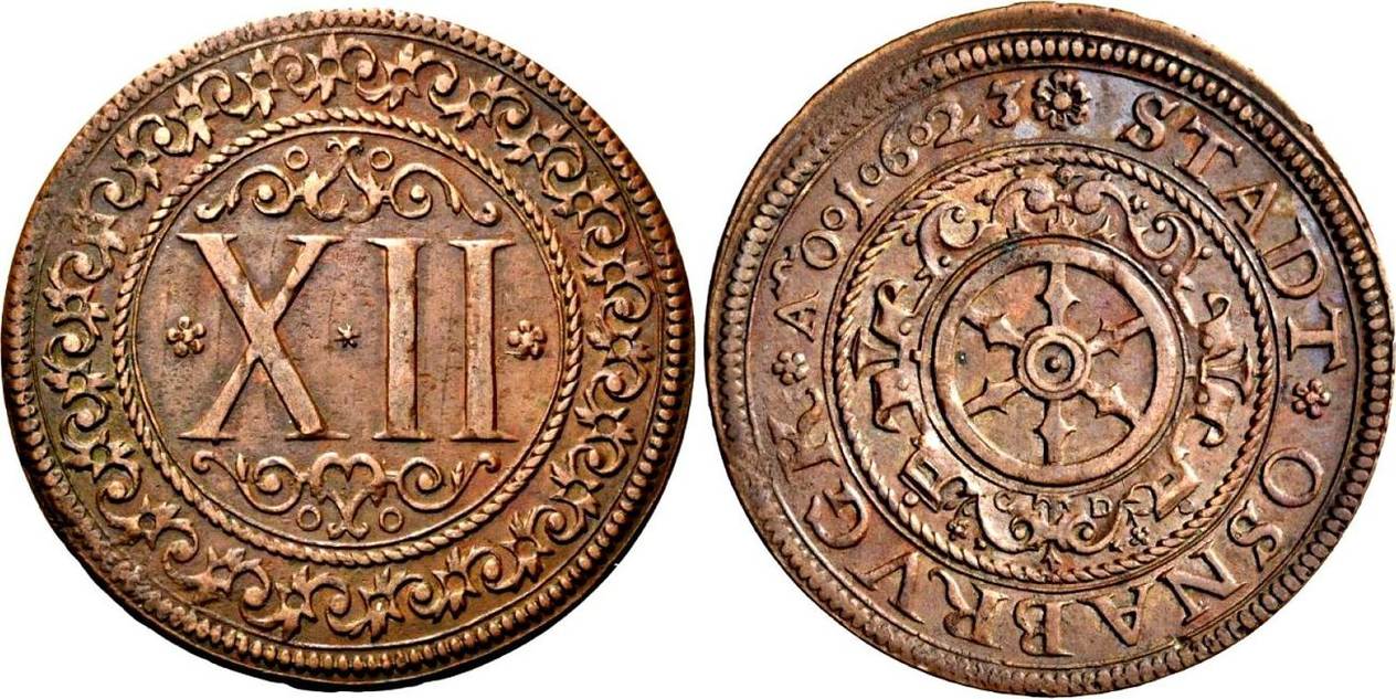Osnabrück - Stadt XII Pfennig 1623 12 Pfennig vz | MA-Shops