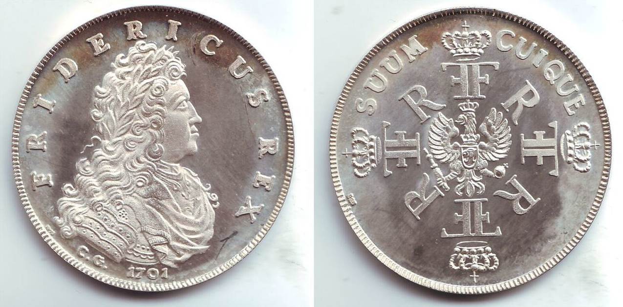 Preussen Krönungstaler (NP) 1701 / 1979 Replik - Friedrich I. (1701 ...
