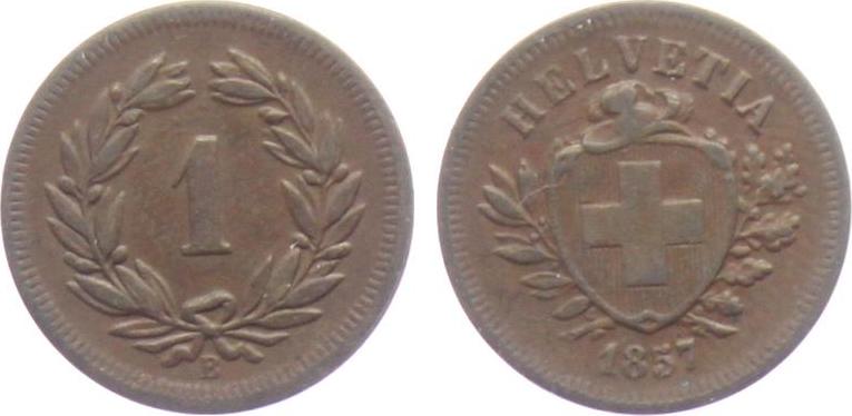 Schweiz 1857 B 1 Rappen f.vz | MA-Shops