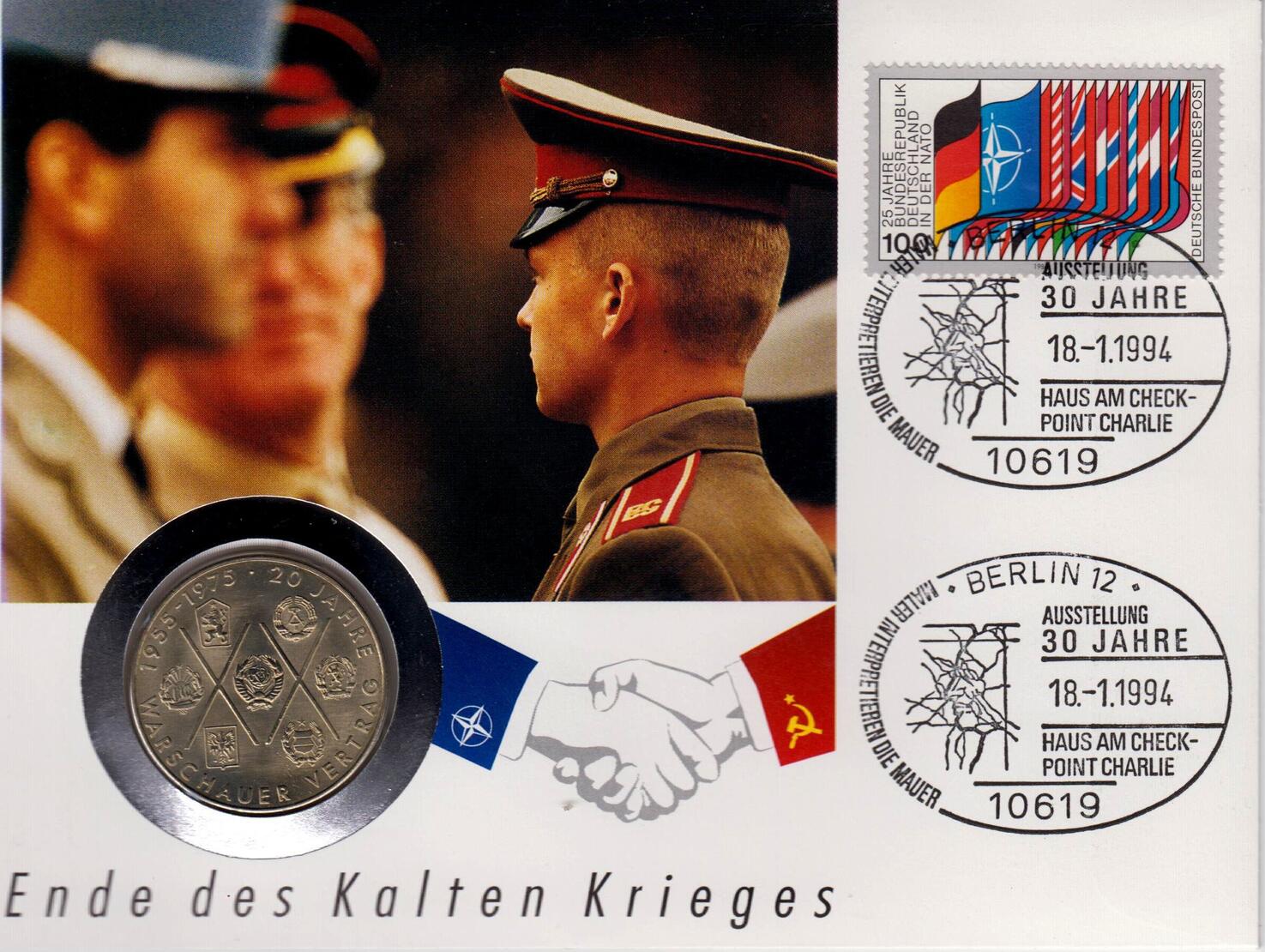 Deutschland 10 Mark auf Numisbrief 1975 Numisbrief - Warschauer Vertrag ...