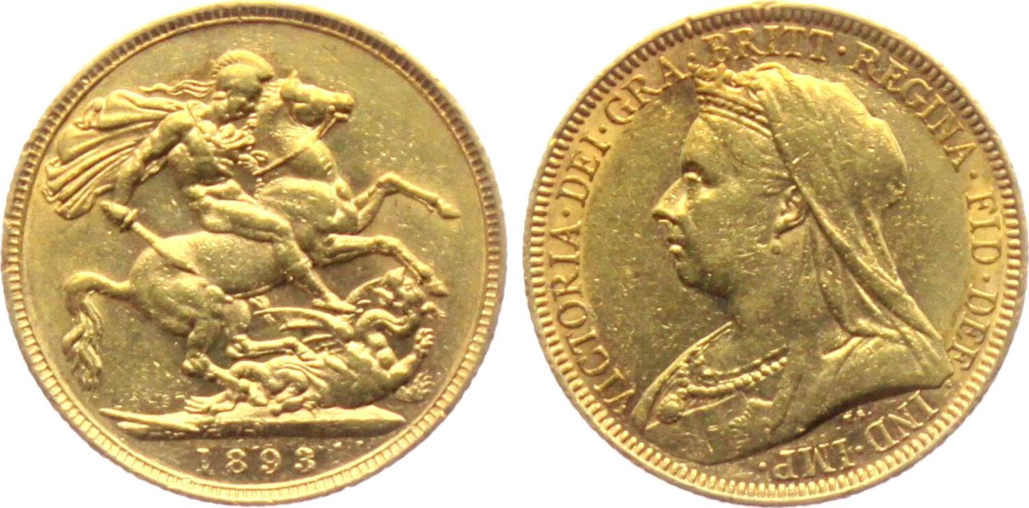 Grossbritannien Sovereign 1893 Queen Victoria (1837-1901) vz | MA-Shops