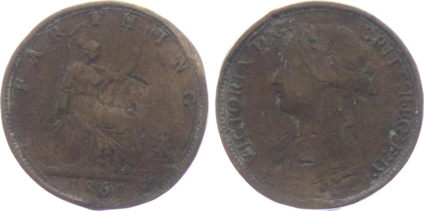 Großbritannien Farthing 1862 Queen Victoria (1837 - 1901) s-ss | MA-Shops