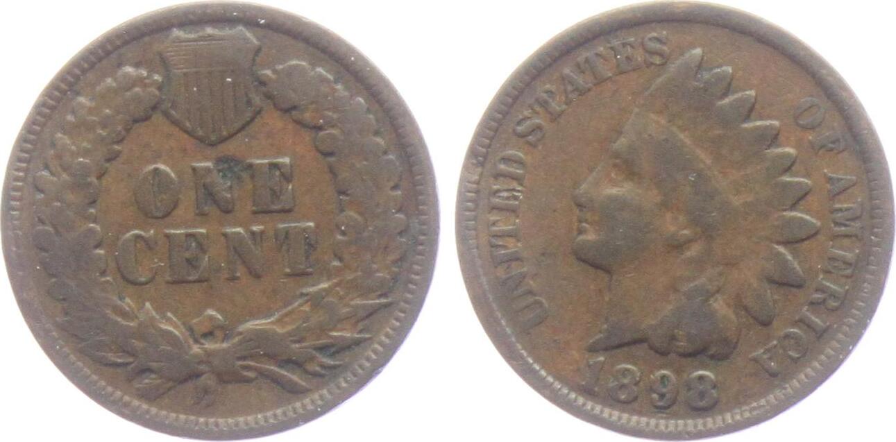 USA 1898 1 Cent - Indianerkopf - Indian Head ss | MA-Shops