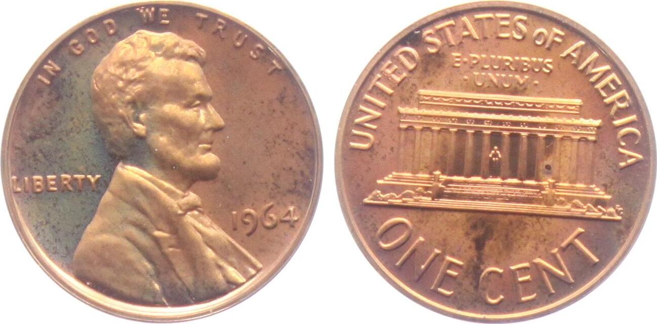 USA 1964 1 Cent - Lincoln Memorial (seit 1959) PP | MA-Shops