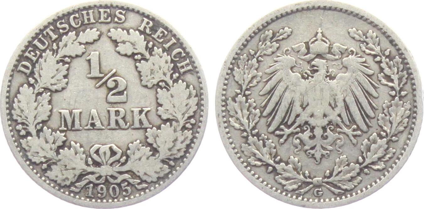 Kaiserreich 10 x 1/2 Mark 1905-1919 10 x 1/2 Silbermark cir. | MA-Shops