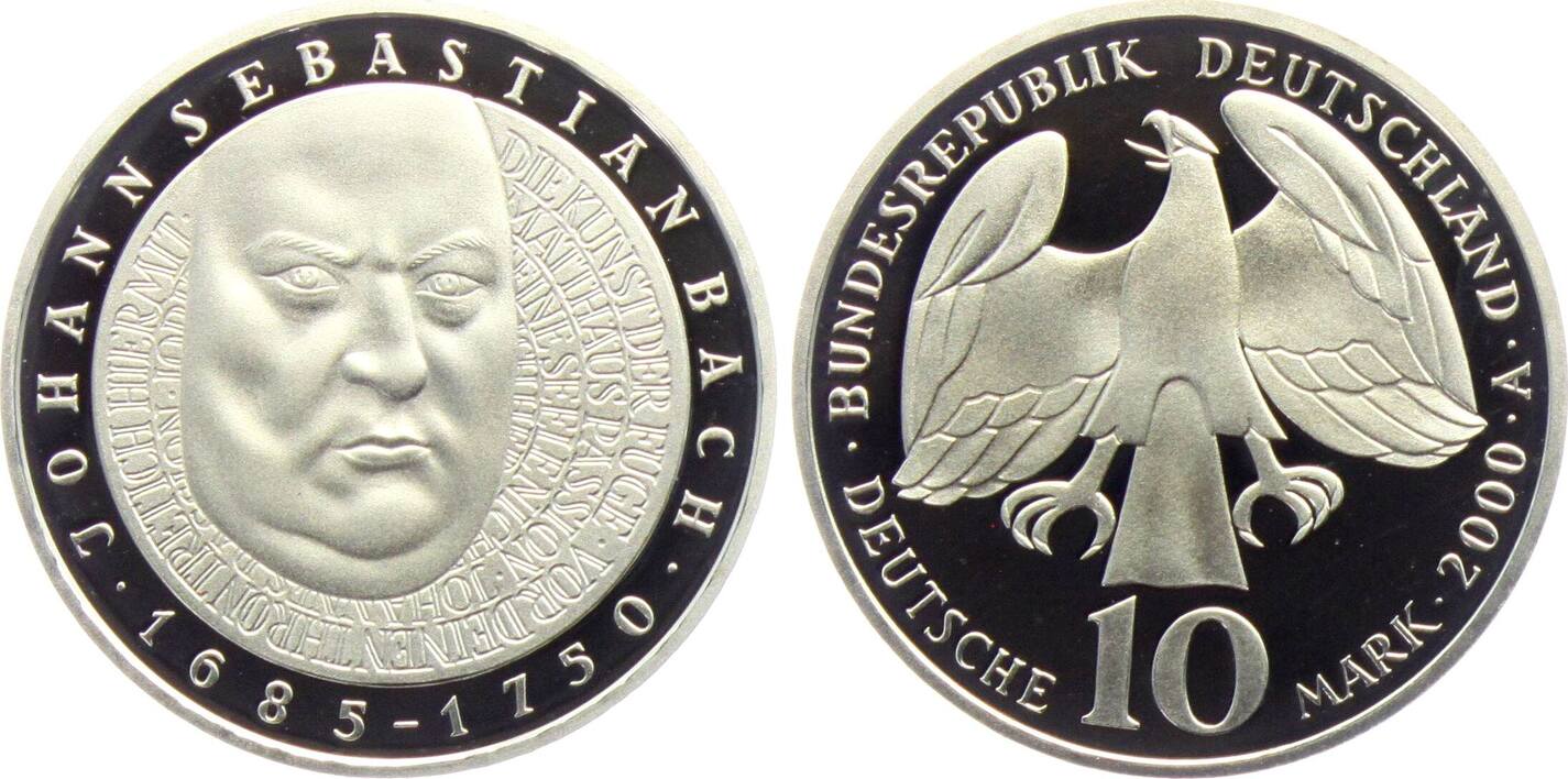 Deutschland - BRD 10 Mark 2000 A Johann Sebastian Bach - Prägebuchstabe ...