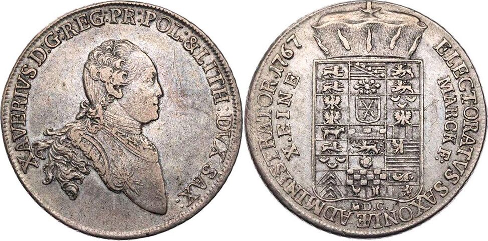 Taler 1767 EDC Franz Xaver von Sachsen (1763-1768) ss/vz | MA-Shops