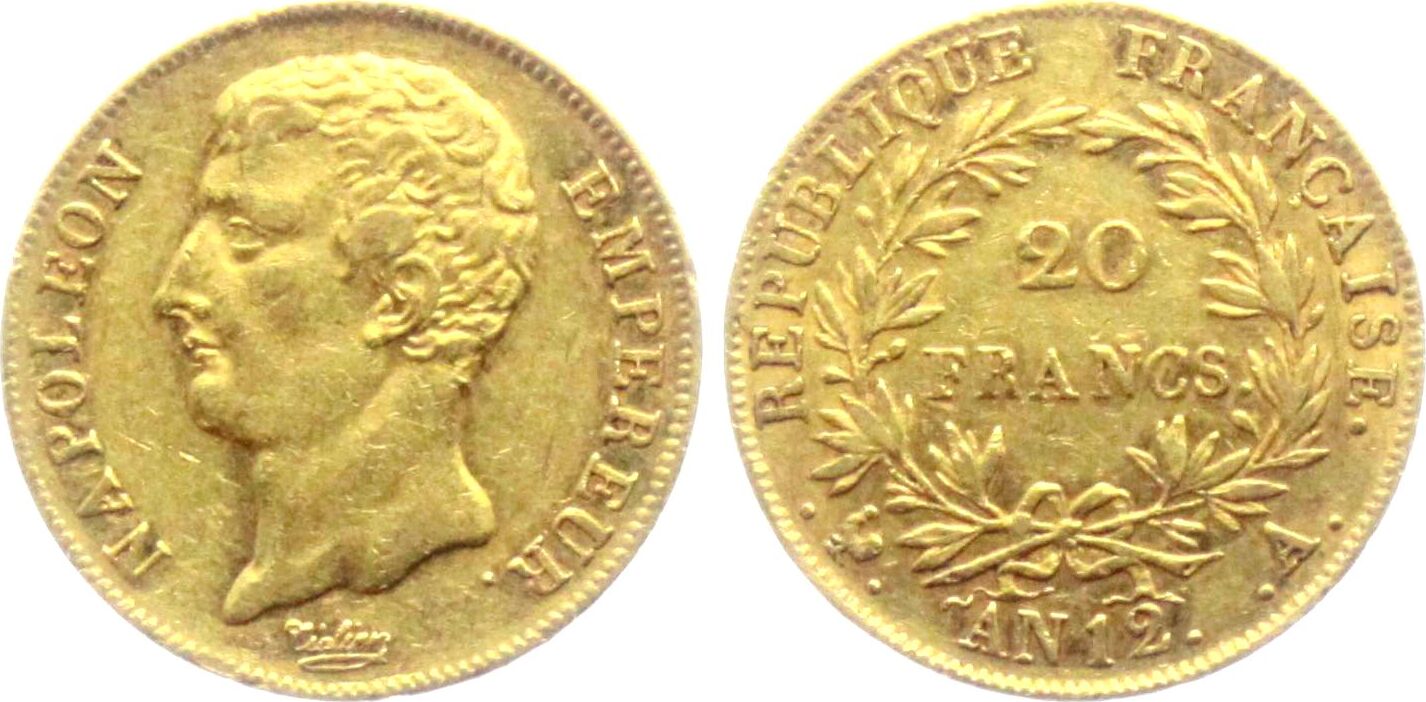 Frankreich 20 Francs AN 12 - 1803/04 Napoleon I. (1804-1815) ss | MA-Shops