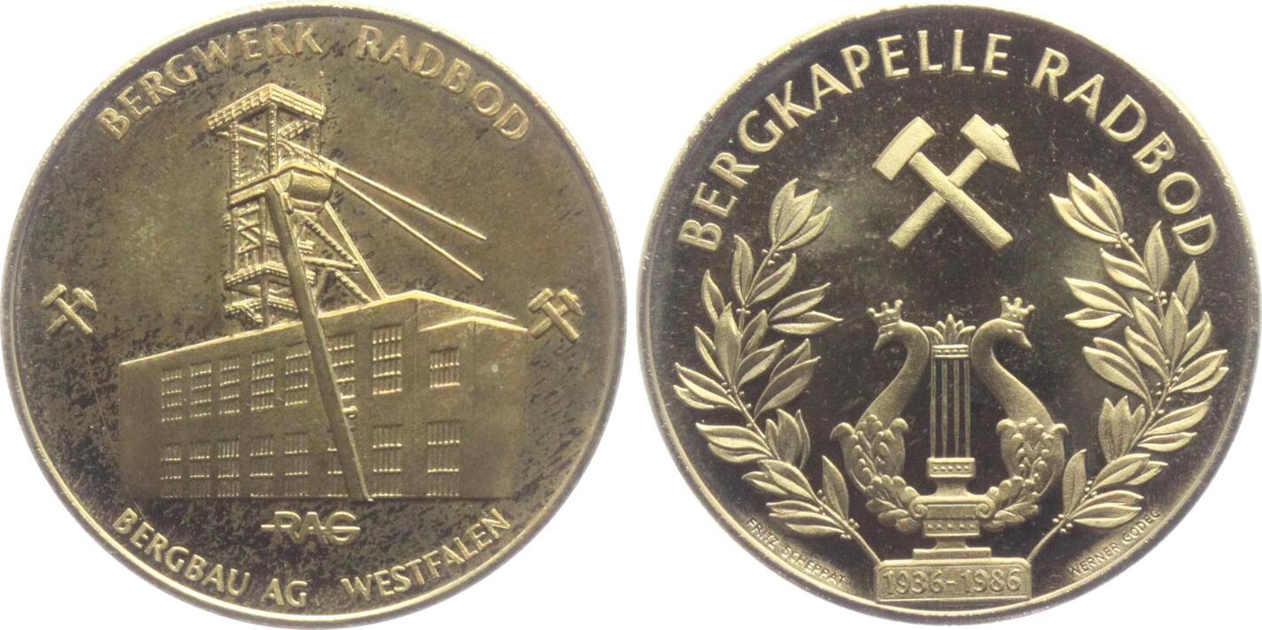 Deutschland Medaille 1986 Bergkapelle Radbod vz/st | MA-Shops