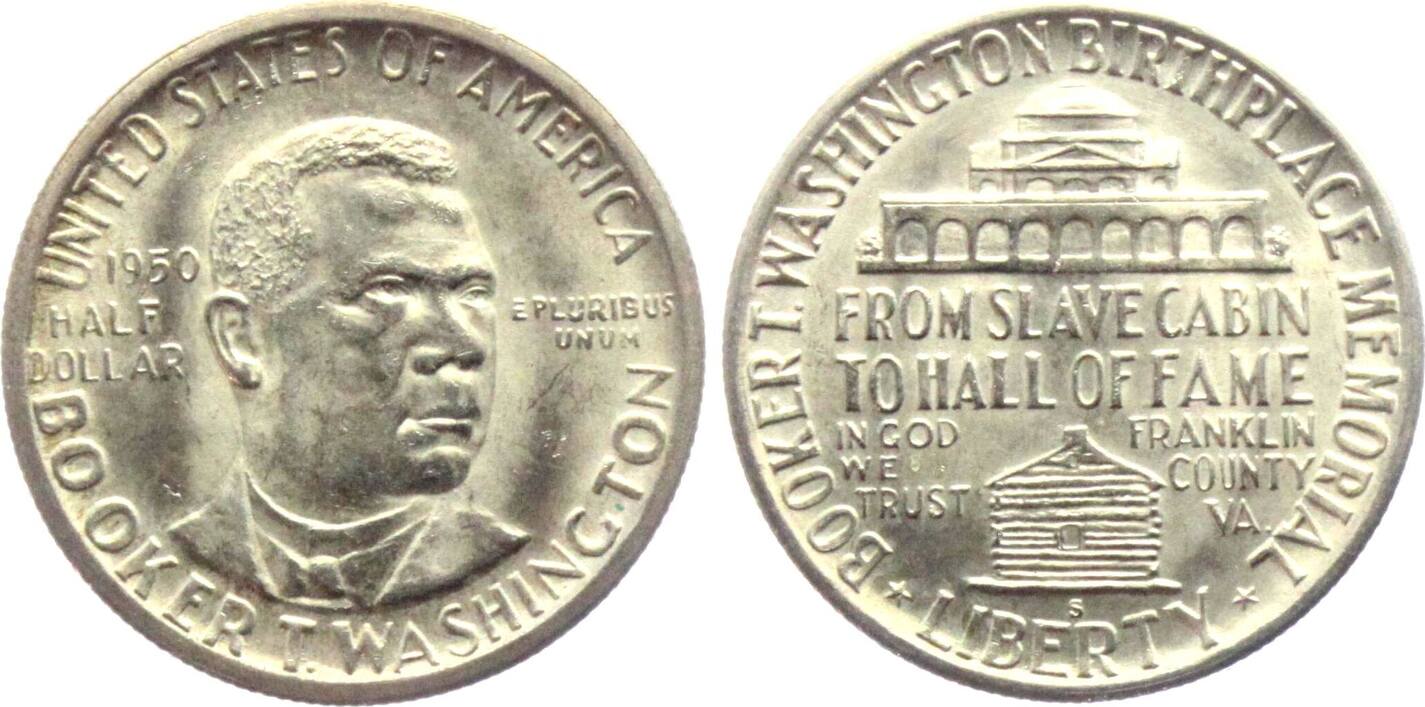USA 1/2 Dollar 1950 Booker T. Washington unc | MA-Shops