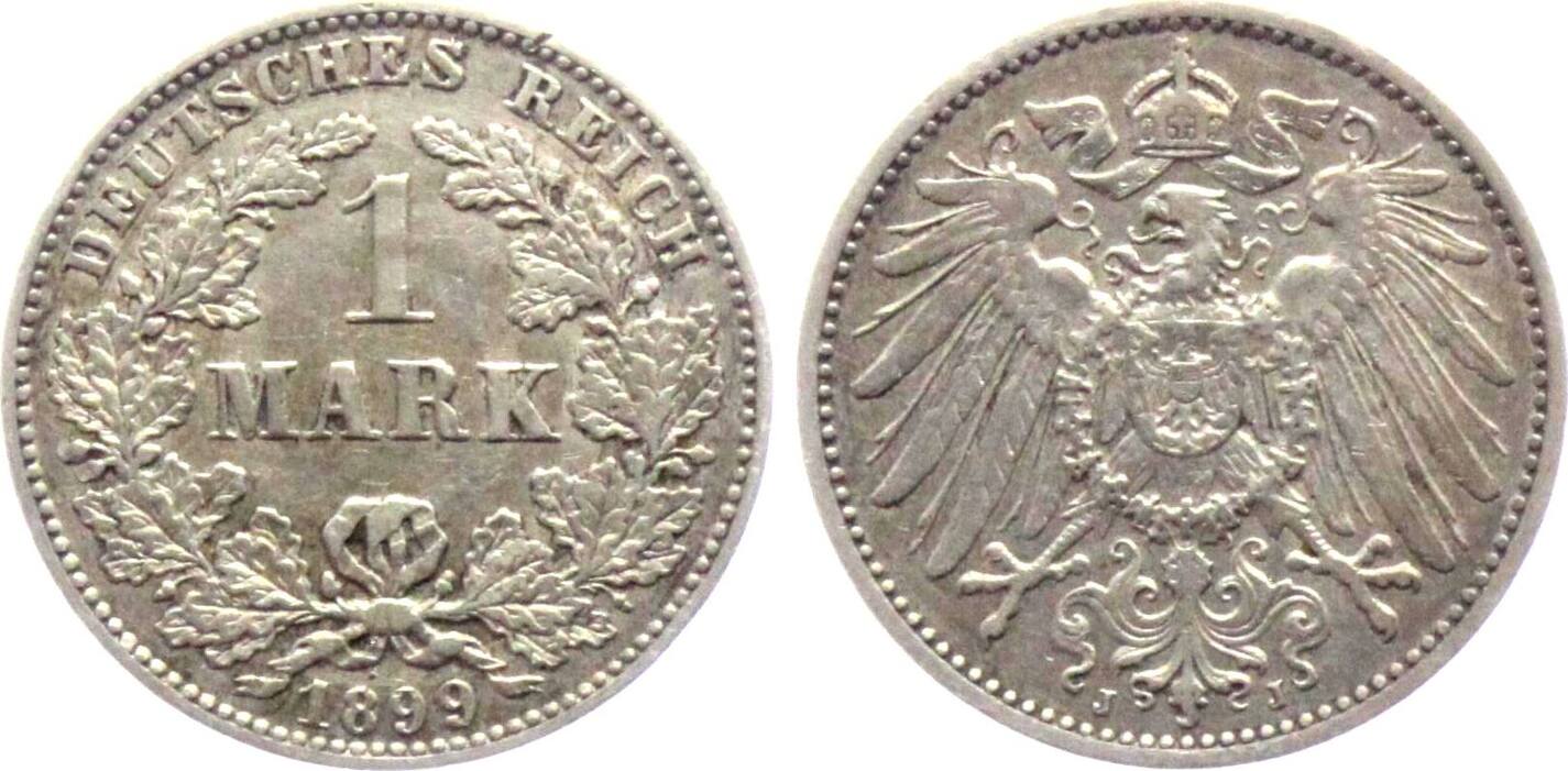 Deutschland - Kaiserreich 1 Mark 1899 J 1 Silbermark - großer Adler f ...