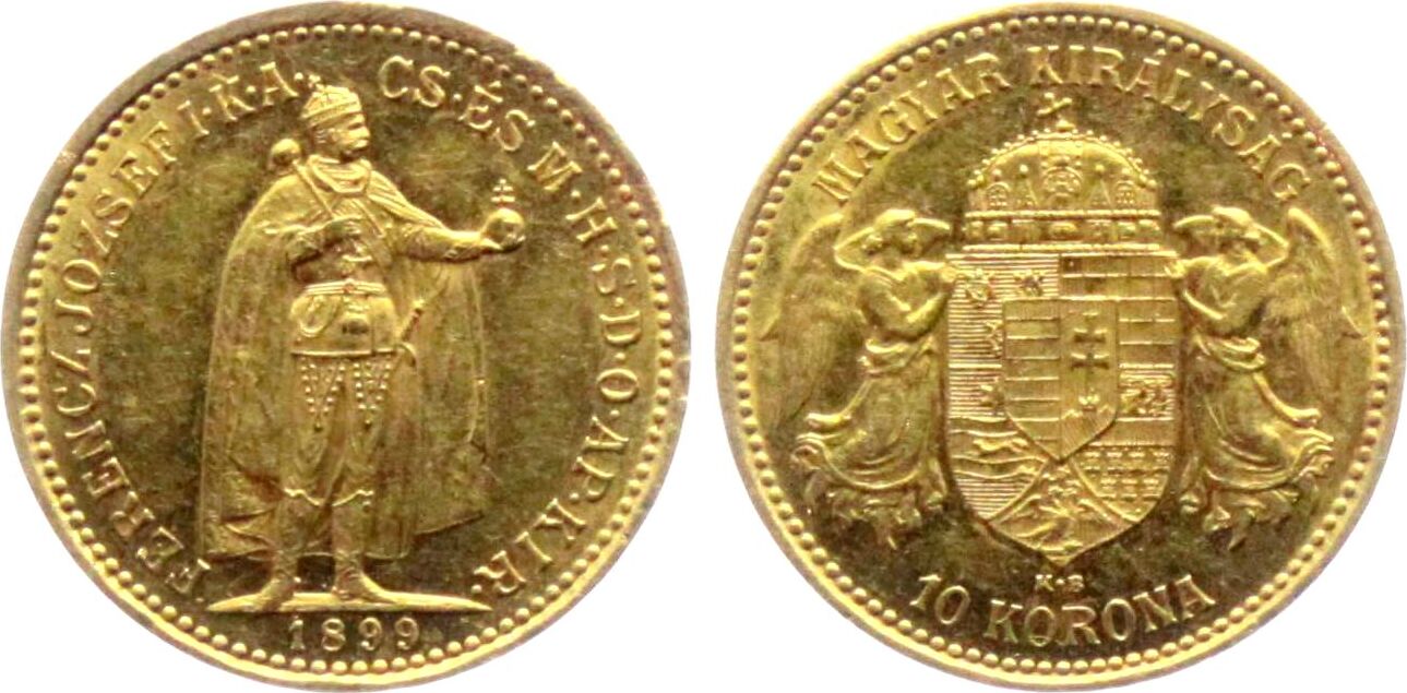 Haus Habsburg - Österreich-Ungarn 10 Kronen 1899 K.B. Kaiser Franz ...