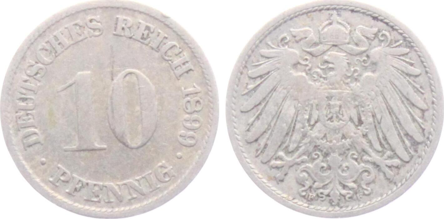 Kaiserreich 1899 F 10 Pfennig - großer Adler ss | MA-Shops