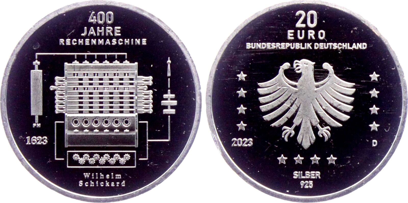Deutschland - BRD 20 Euro 2023 D 400 Jahre Rechenmaschine - Wilhelm ...