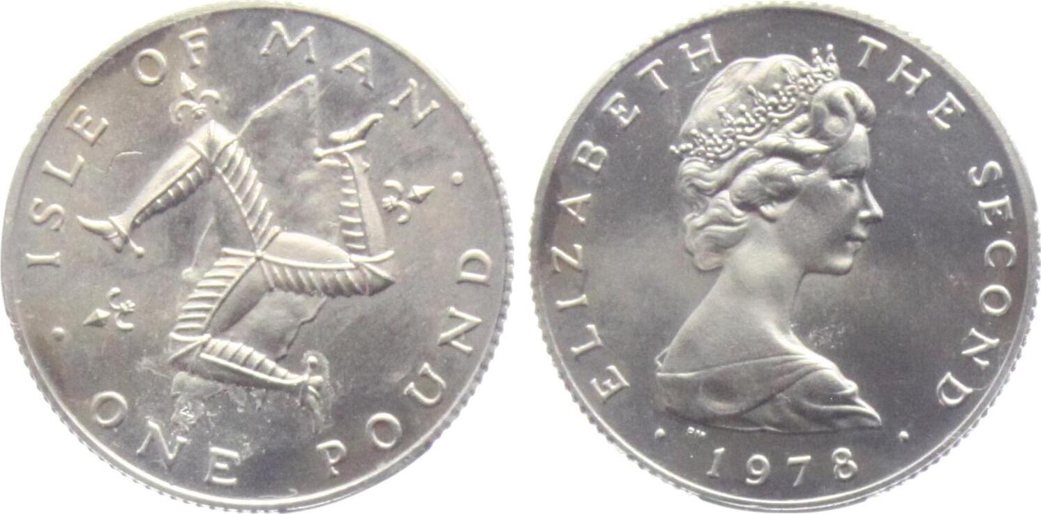Isle of Man 1 Pound 1978 Dreibein f.st | MA-Shops