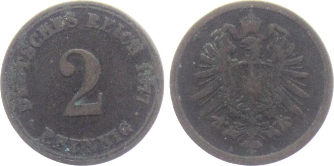Kaiserreich 1877 A 2 Pfennig - großer Adler ss | MA-Shops