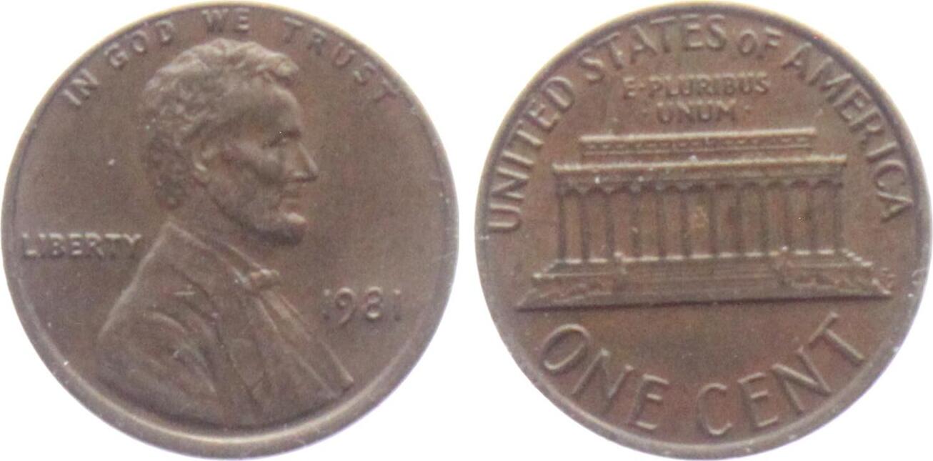 USA 1981 1 Cent - Lincoln vz | MA-Shops
