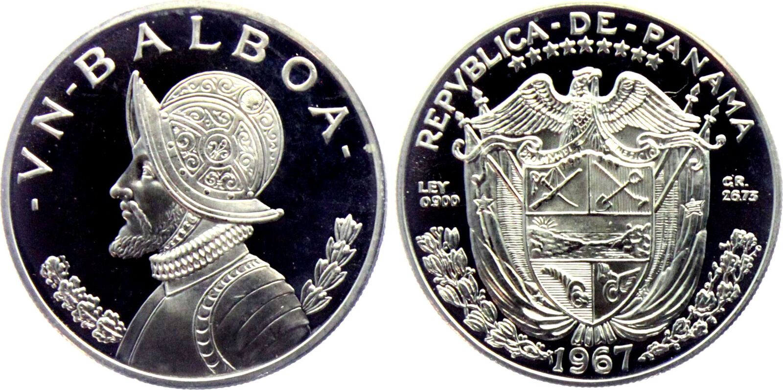 Panama 1 Balboa 1967 Vasco Nunez de Balboa PP | MA-Shops