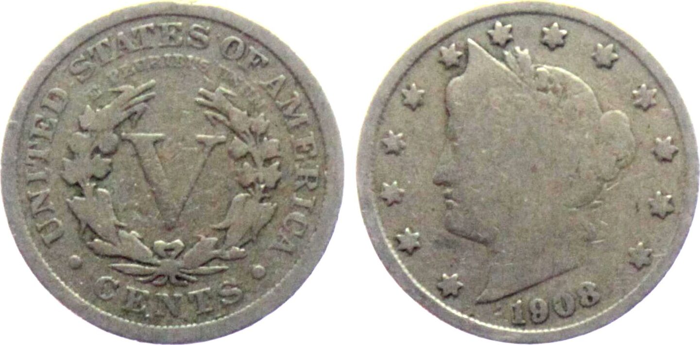 USA 1908 5 Cents - Liberty s-ss | MA-Shops