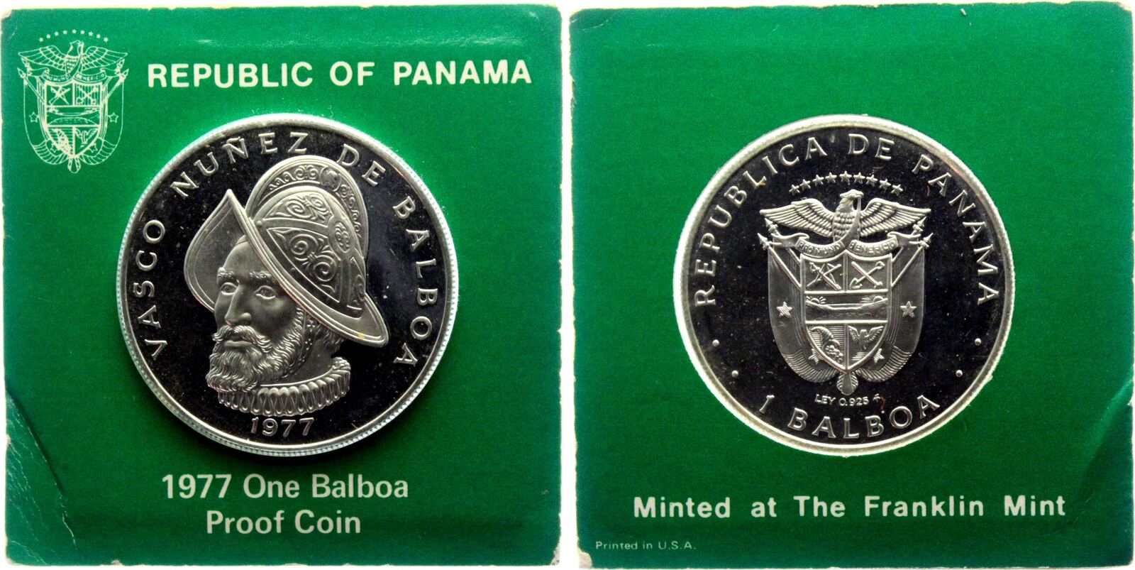 Panama 1 Balboa 1977 Vasco Nunez de Balboa PP | MA-Shops