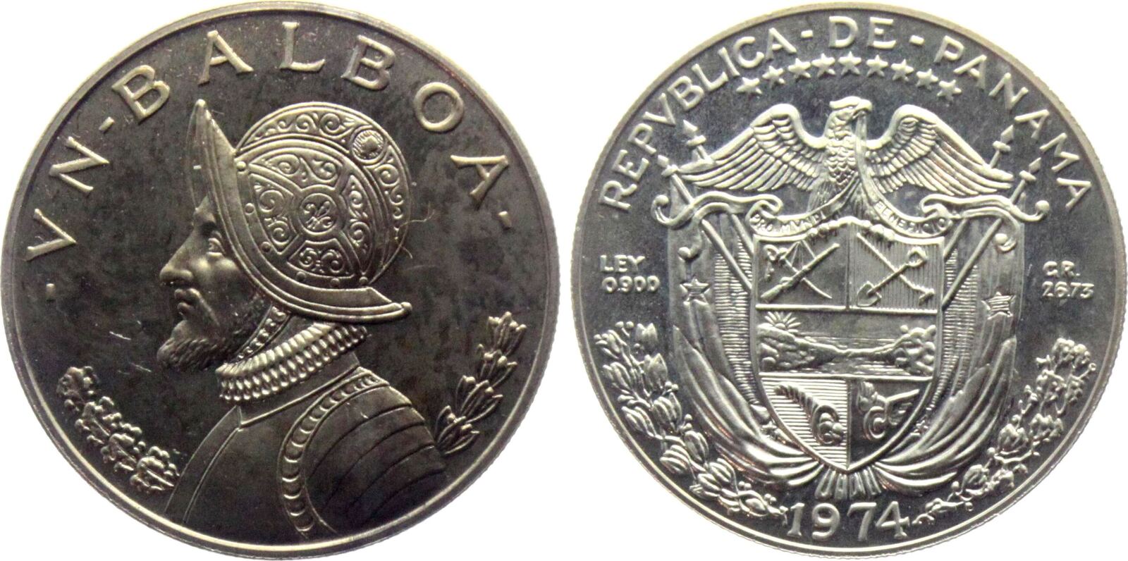 Panama 1 Balboa 1974 Vasco Nunez de Balboa unc. | MA-Shops