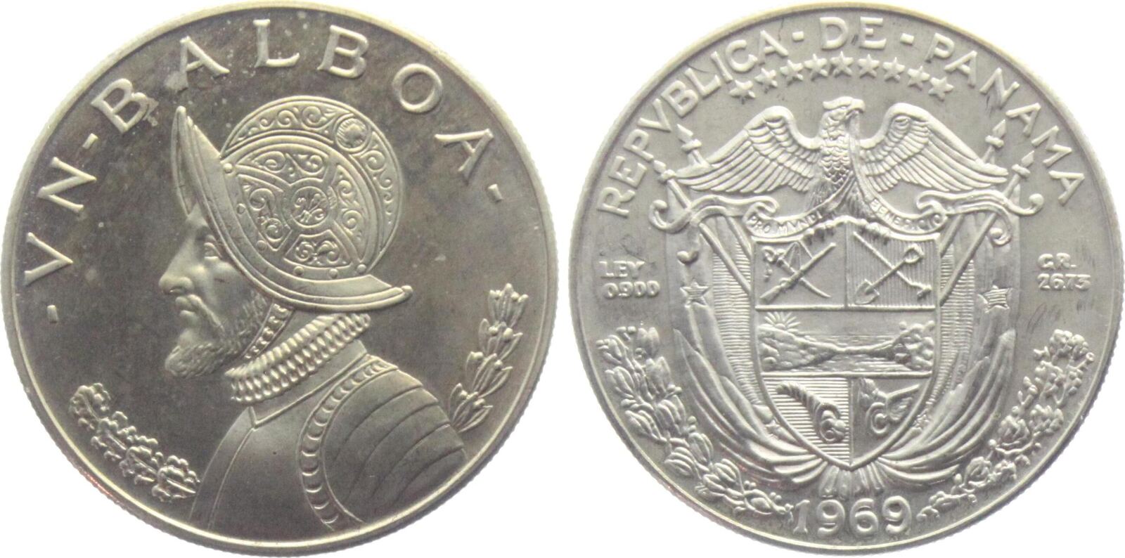 Panama 1 Balboa 1969 Vasco Nunez de Balboa unc. | MA-Shops