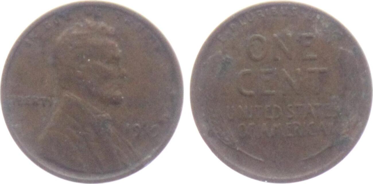 USA 1919 1 Cent - Lincoln Wheat ss | MA-Shops