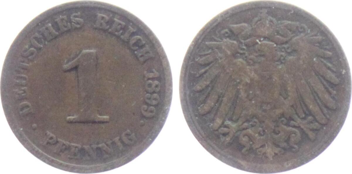 Kaiserreich 1899 ? 1 Pfennig - großer Adler s | MA-Shops