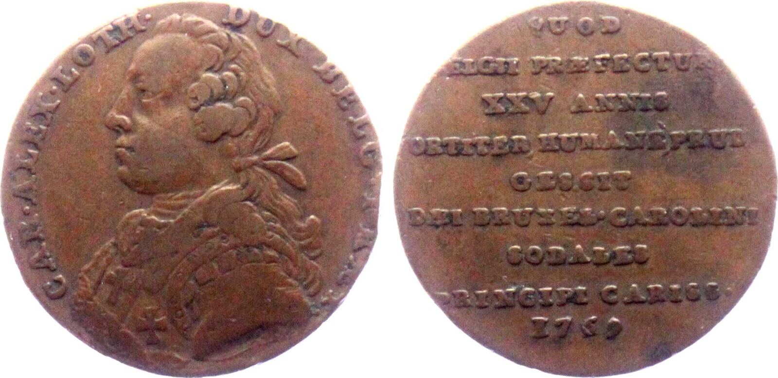 Deutscher Orden Bronzemedaille 1759 Carl Alexander von Lothringen (1761 ...