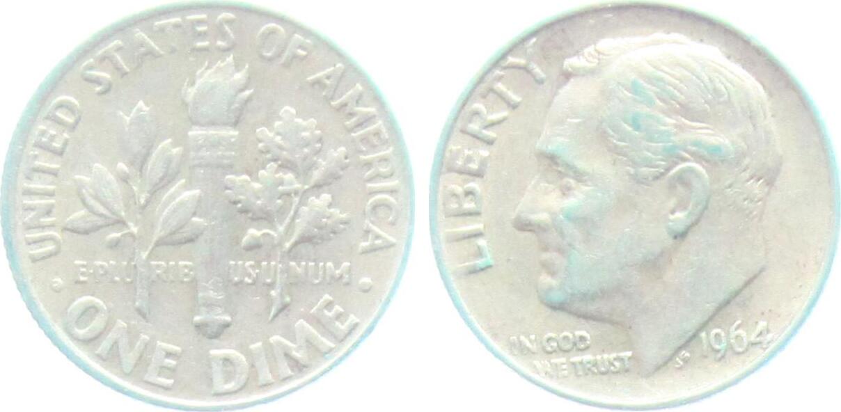 USA 1964 1 Dime - Roosevelt vz | MA-Shops