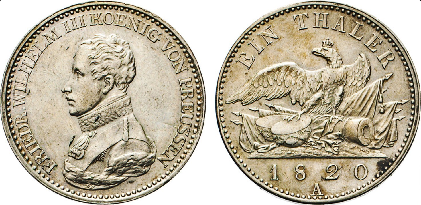 Brandenburg - Preussen Taler 1820 A - Berlin Friedrich Wilhelm III ...