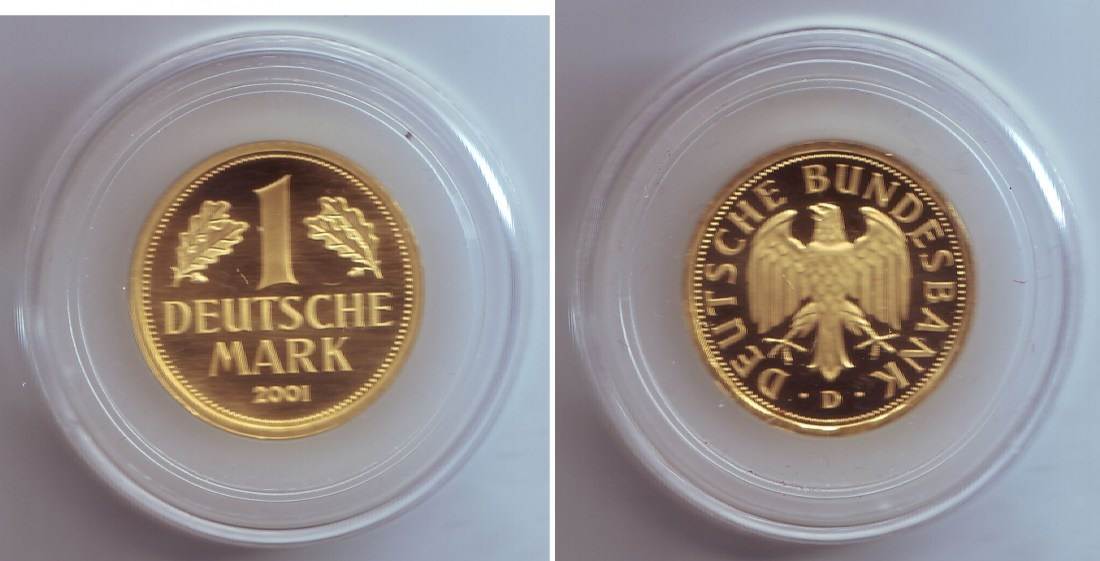 Deutschland 2001 D 1 Goldmark st in Original Kapsel | MA-Shops