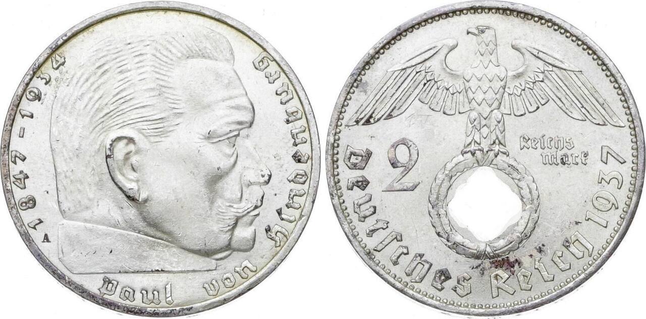 Drittes Reich 2 Mark 1937 A Vorzüglich-Stempelglanz | MA-Shops