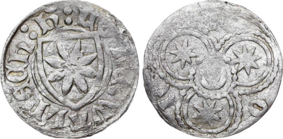 Waldeck Pfennig Heinrich VI. 1369-1397. Kl. Prägeschwäche, sehr schön ...