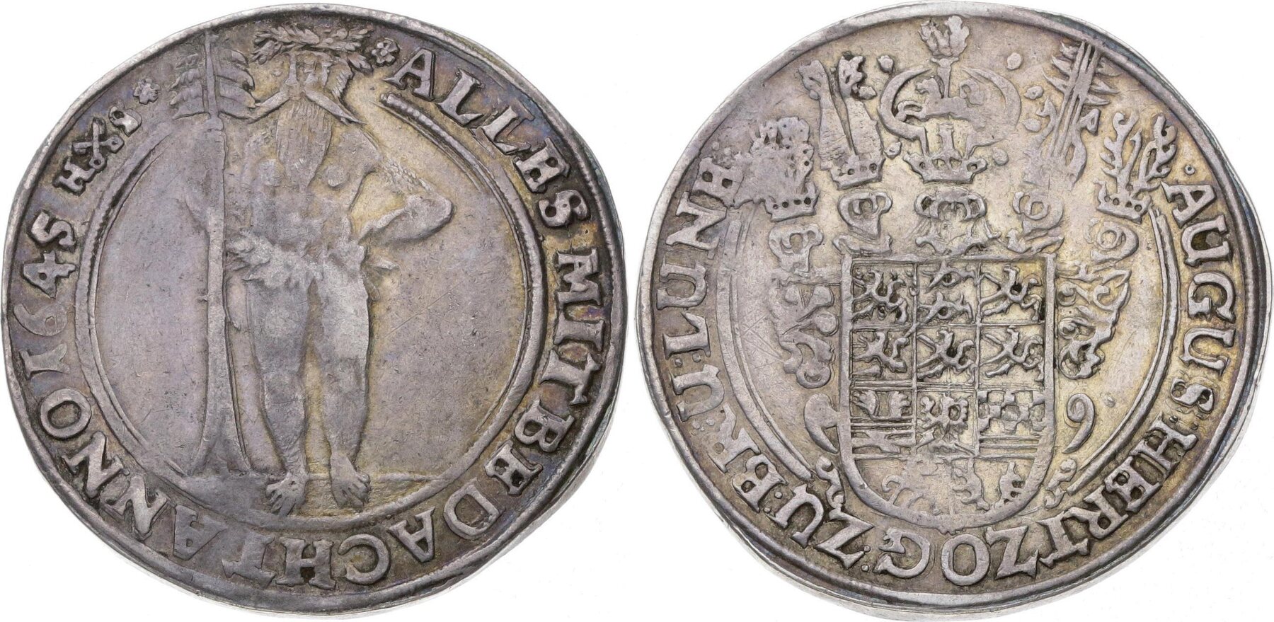 Braunschweig-Wolfenbüttel Taler 1645 HS August der Jüngere 1635-1666 ...