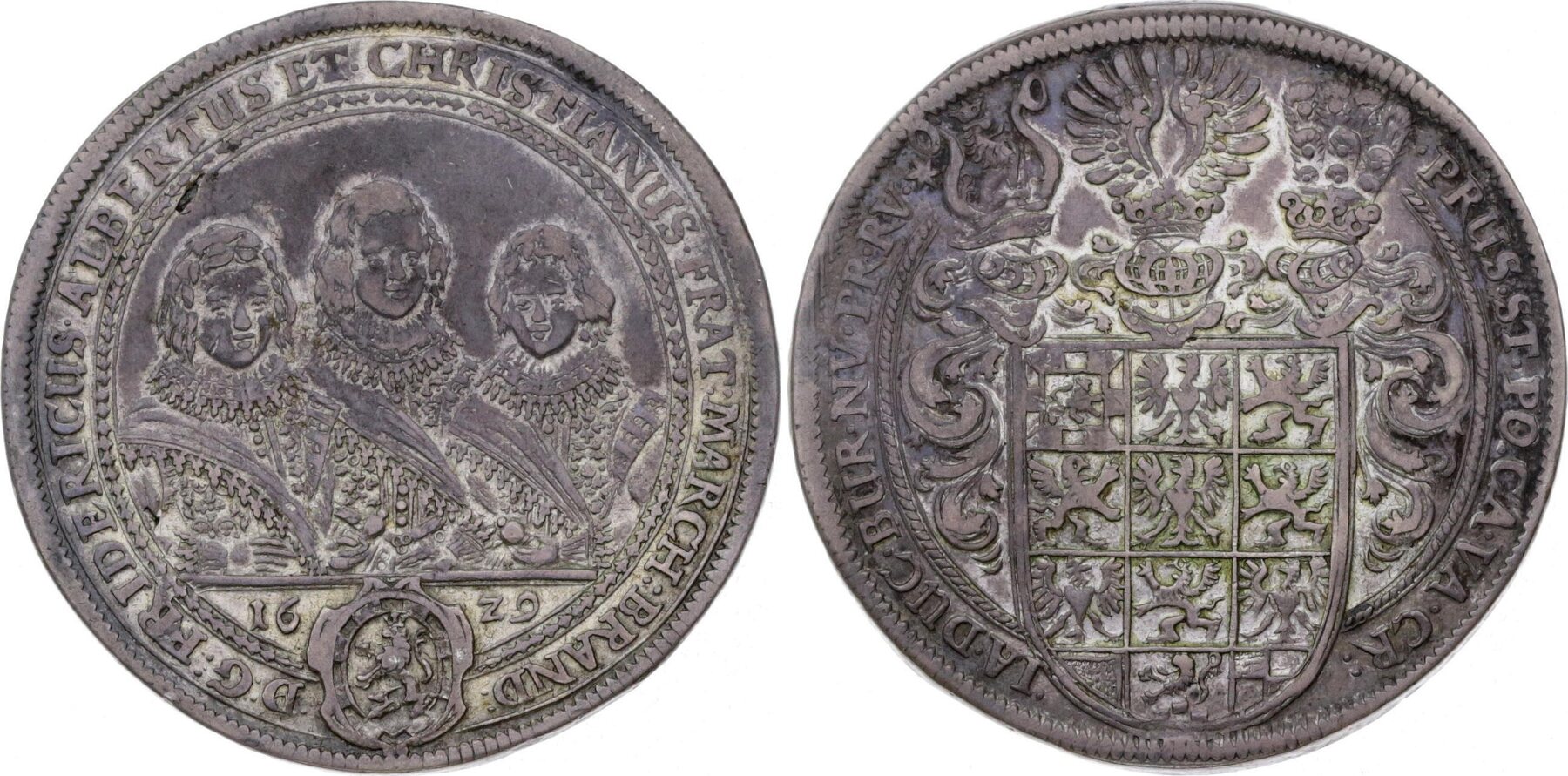 Brandenburg-Ansbach Taler 1629 Friedrich, Albert und Christian 1625 ...