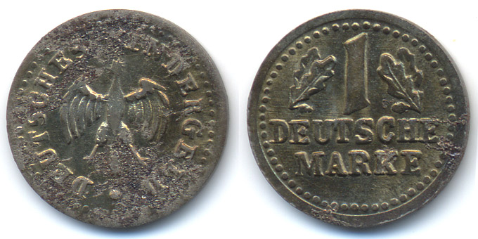 BRD 1 Deutsche Mark ohne Jahr 1 Deutsch Mark – Revers Deutsches ...